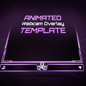 Animated Webcam Overlay Template/ Twitch Pink Webcam Frame Animated ...