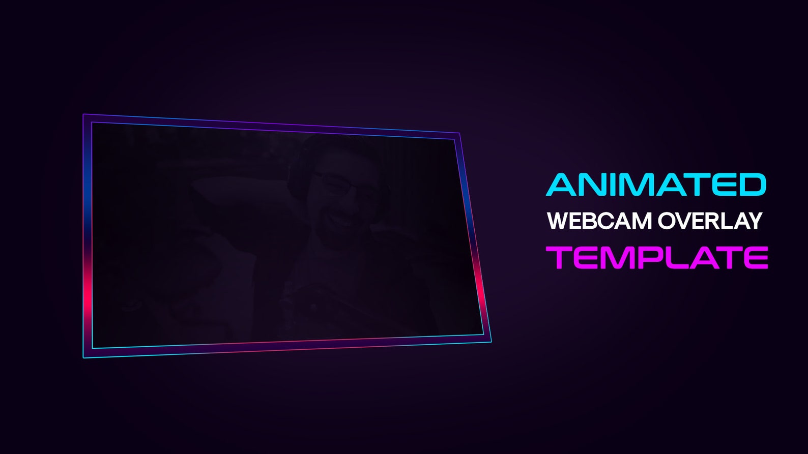 Animated Gradient Webcam Overlay: Neon Twitch Facecam Template - Etsy