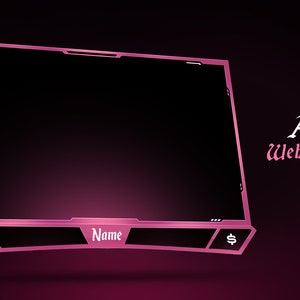 Pink Animated Webcam Overlay: Clean Stream Template (PSD, PNG, WEBM) - Etsy
