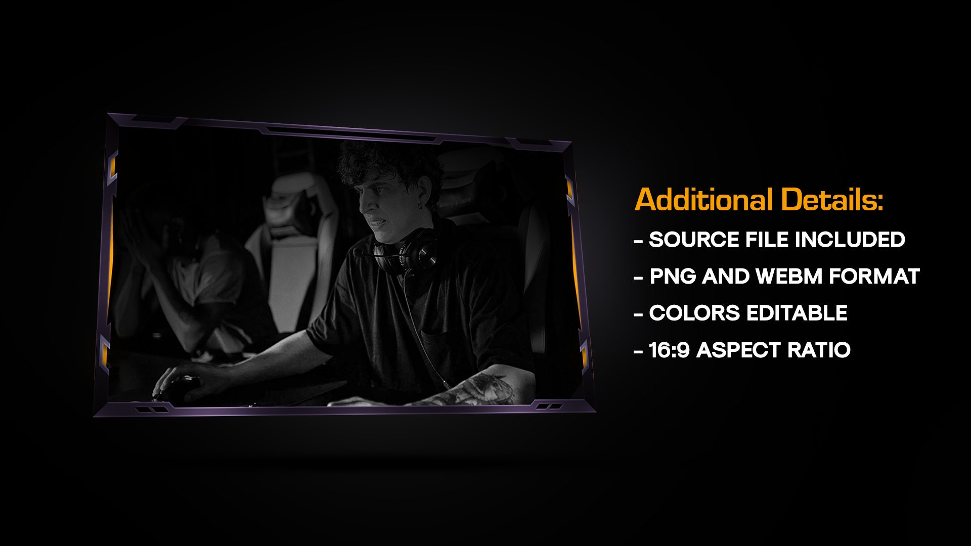 Clean Animated Webcam Overlay // Animated Yellow Webcam Overlay ...