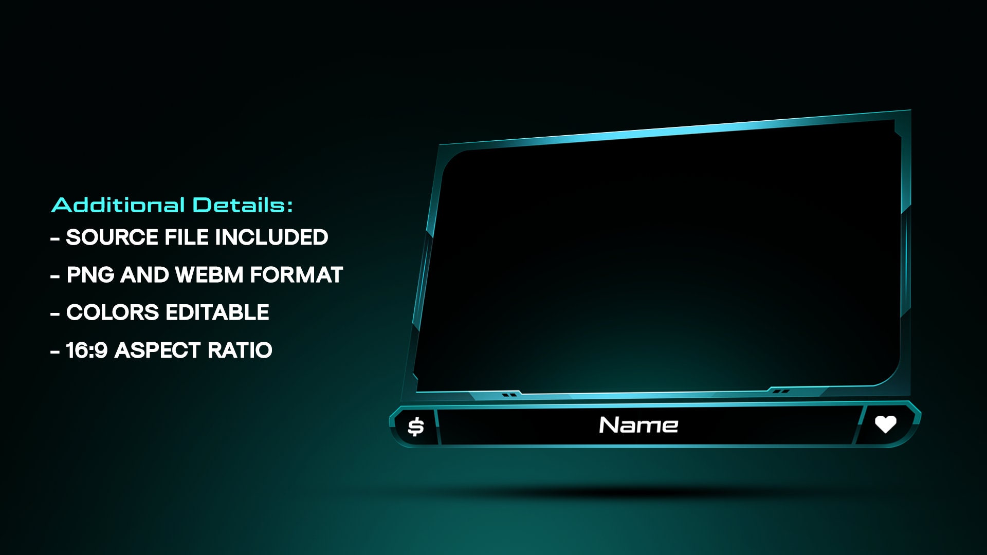 Minimal Blue Webcam Overlay // Animated Light Blue Webcam Overlay ...