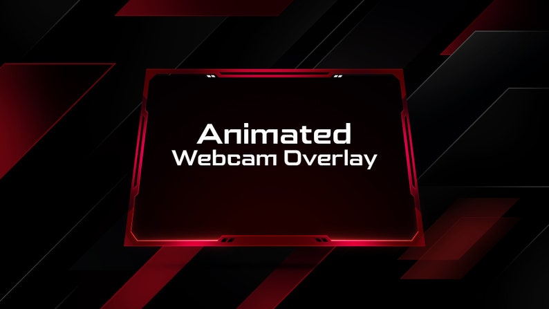 Minimal Animated Webcam Overlay // Animated Red Webcam Overlay Template ...
