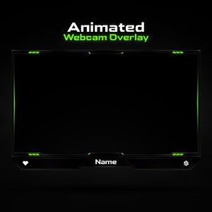 Minimal Animated Webcam Overlay // Green Animated Webcam Overlay ...