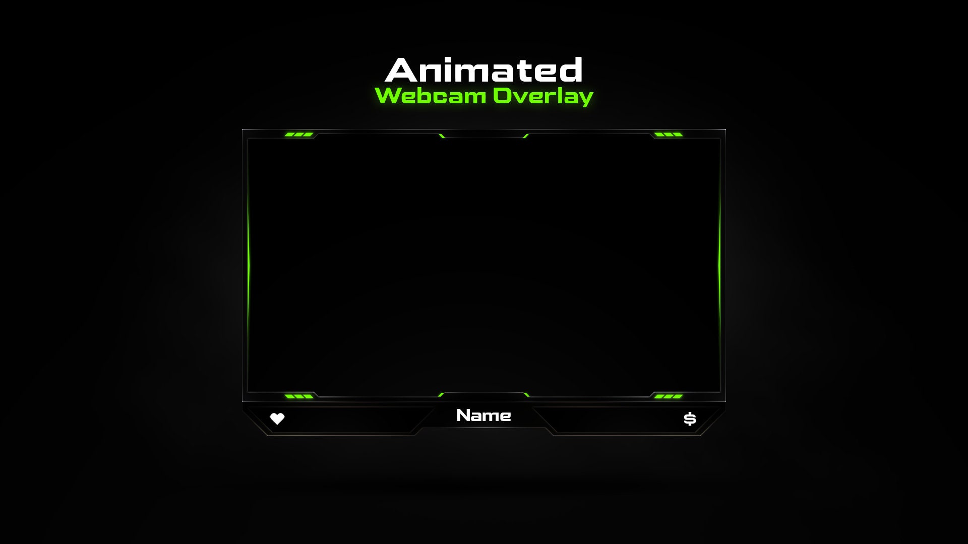 Minimal Animated Webcam Overlay // Green Animated Webcam Overlay ...