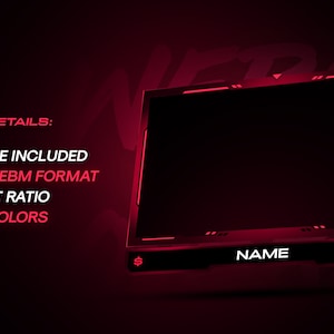 Animated Webcam Overlay Template // Red Facecam Overlay // Minimal Facecam Overlay Template - Etsy