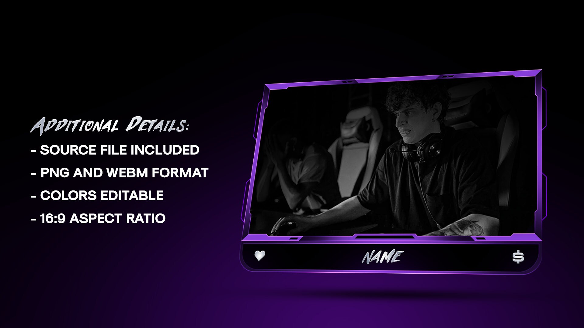 Clean Webcam Overlay // Animated Webcam Overlay Template // Kick ...