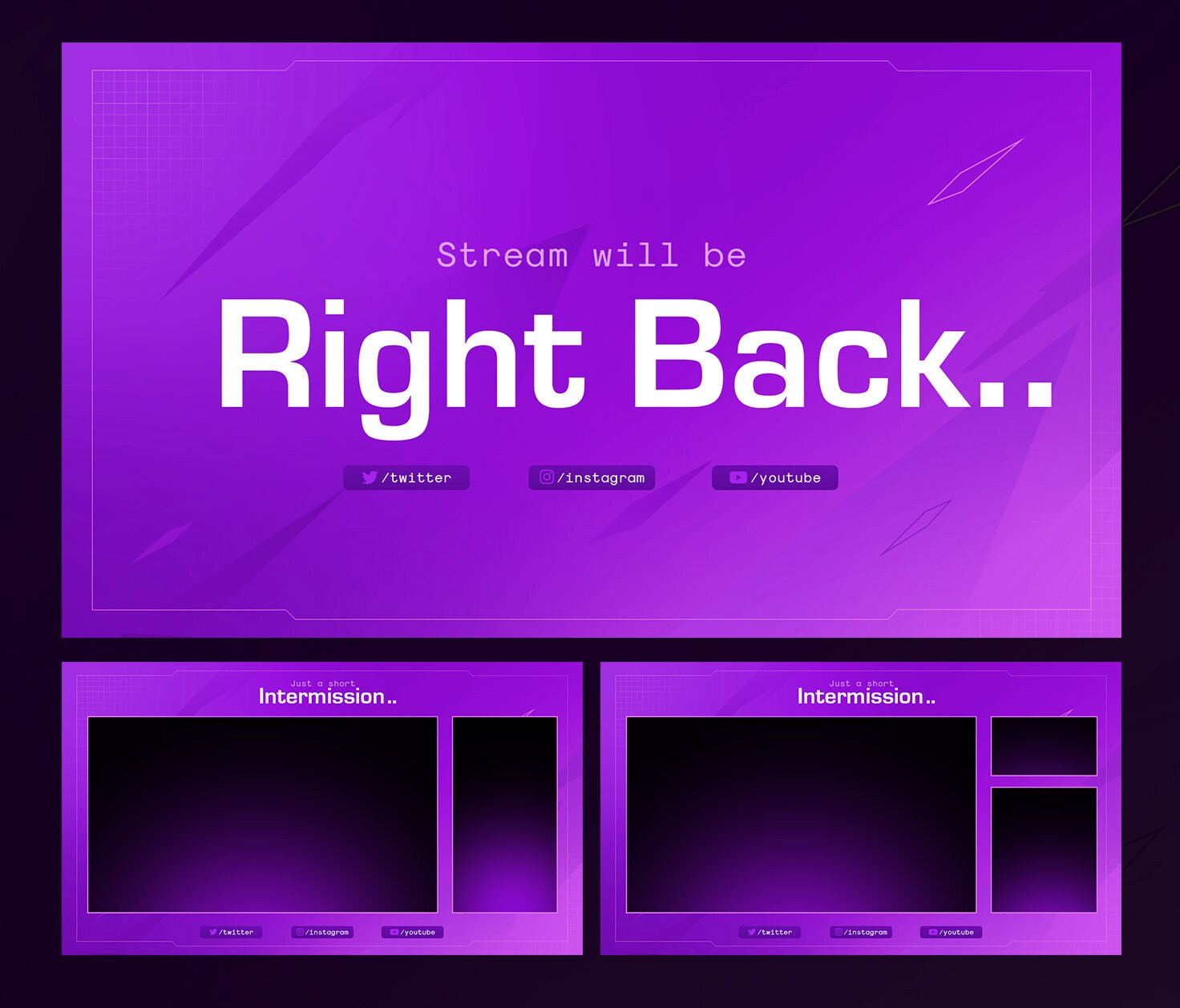 Apollo Stream Overlay Pack/ Minimal Full Stream Overlay Pack Template ...