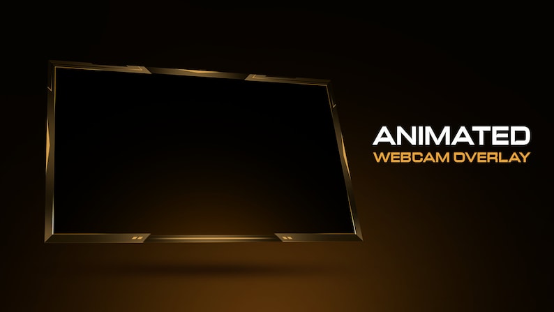 Minimal Yellow Webcam Overlay // Animated Webcam Overlay Template - Etsy