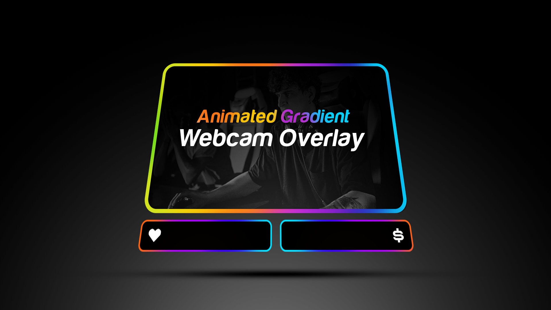 Animated Gradient Webcam Overlay // Twitch Webcam Overlay // Gradient ...