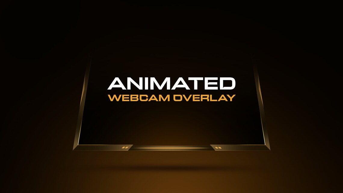 Minimal Yellow Webcam Overlay // Animated Webcam Overlay Template - Etsy