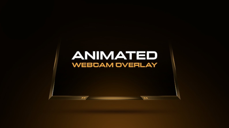 Minimal Yellow Webcam Overlay // Animated Webcam Overlay Template - Etsy