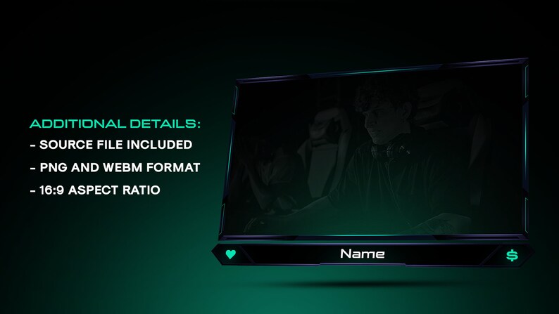 Clean Animated Webcam Overlay // Animated Green Webcam Overlay Template ...