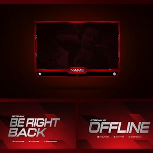 Minimal Full Stream Overlay Pack, Complete Stream Overlays Pack ...