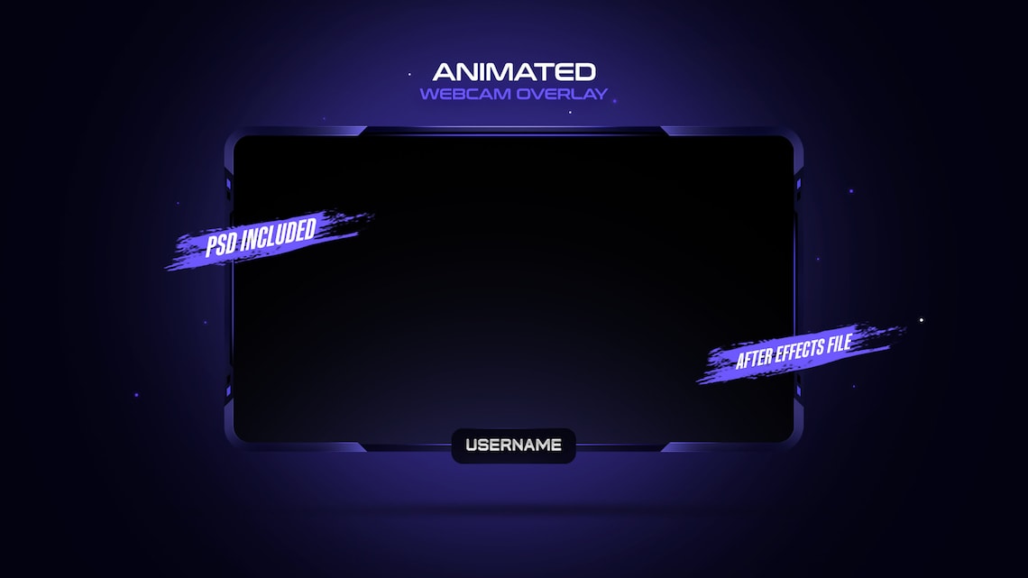 Animated Rounded Webcam Overlay Template/twitch Stream Overlays/facecam ...