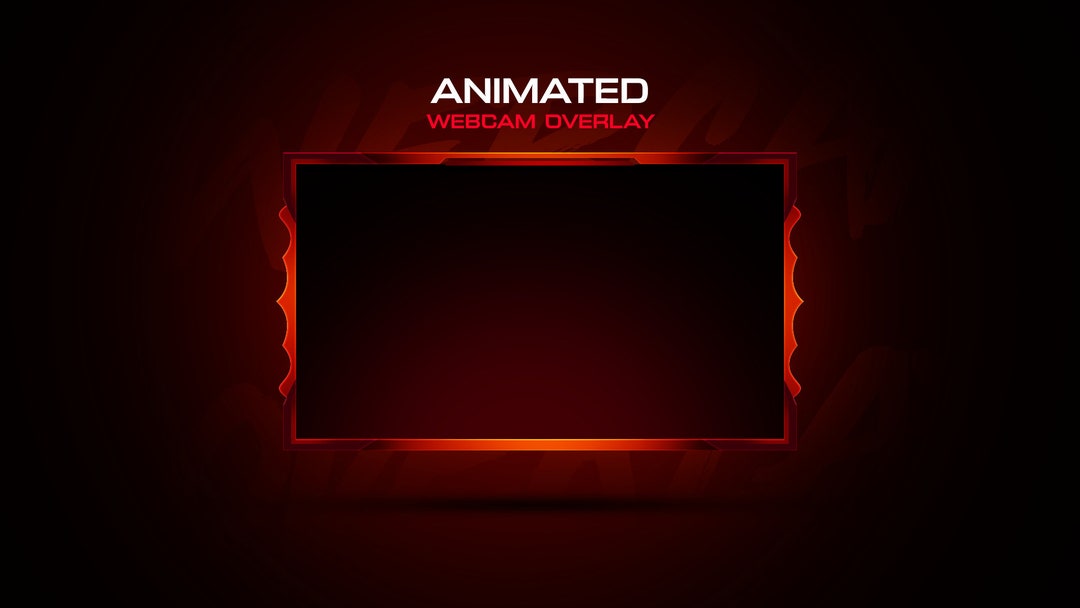 Clean Animated Webcam Overlay // Red Webcam Overlay Template // Stream ...