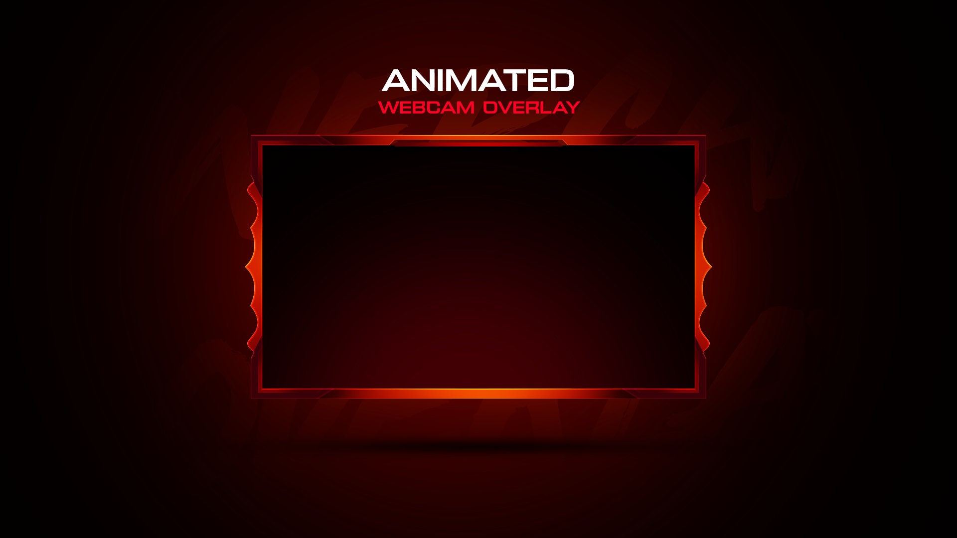 Clean Animated Webcam Overlay // Red Webcam Overlay Template // Stream ...