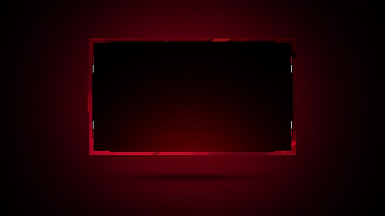 Animated Red Webcam Overlay: Clean Stream Overlay Template - Etsy