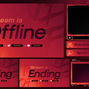 Clean and Minimal Stream Overlay Pack Orange Stream Overlay - Etsy