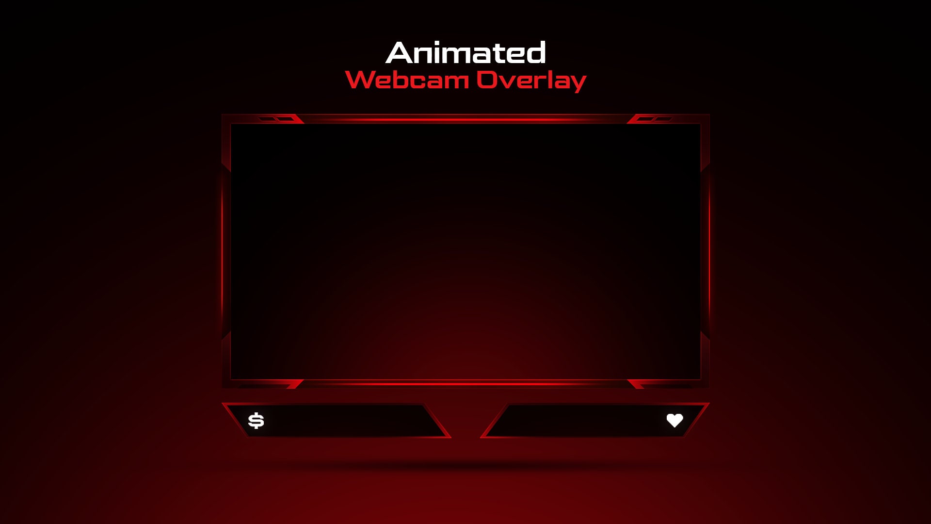 Animate Red Webcam Overlay // Minimal Red Webcam Overlay Template for ...