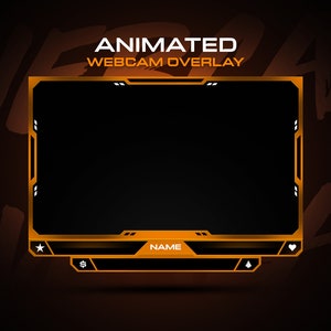 Clean Animated Webcam Overlay // Orange Animated Webcam Overlay ...