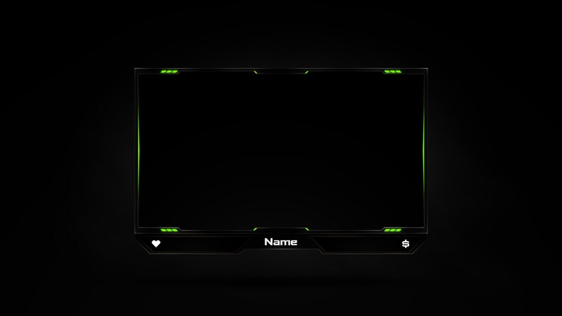 Green Animated Webcam Overlay: Minimalist Stream Facecam Template - Etsy