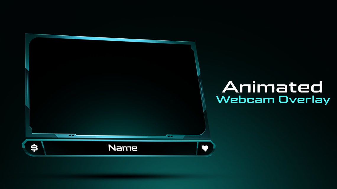 Minimal Blue Webcam Overlay // Animated Light Blue Webcam Overlay ...