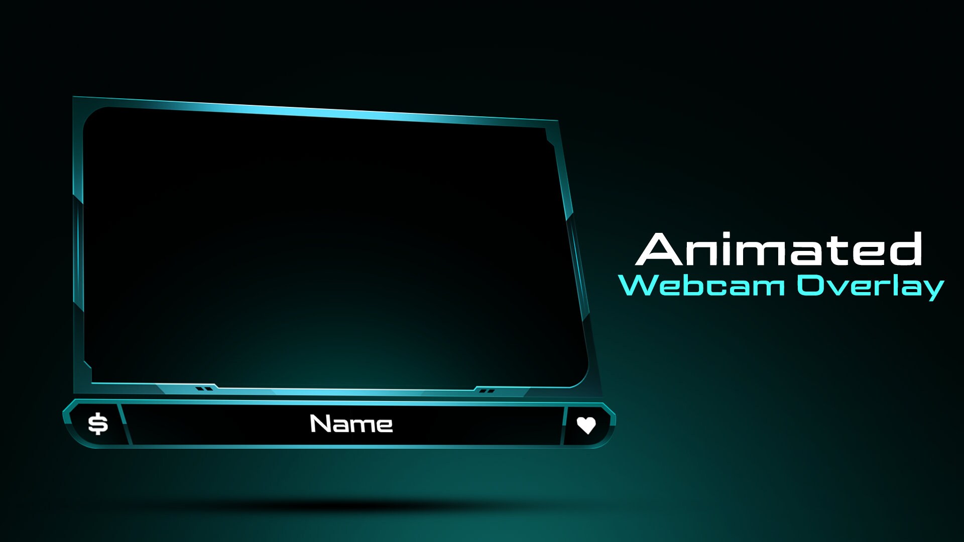 Minimal Blue Webcam Overlay // Animated Light Blue Webcam Overlay ...