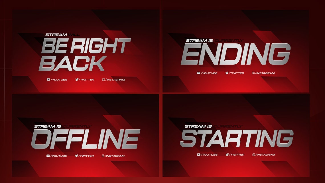 Minimal Full Stream Overlay Pack, Complete Stream Overlays Pack ...