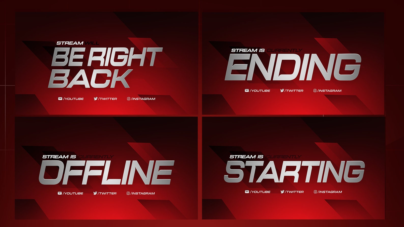 Minimal Full Stream Overlay Pack, Complete Stream Overlays Pack ...