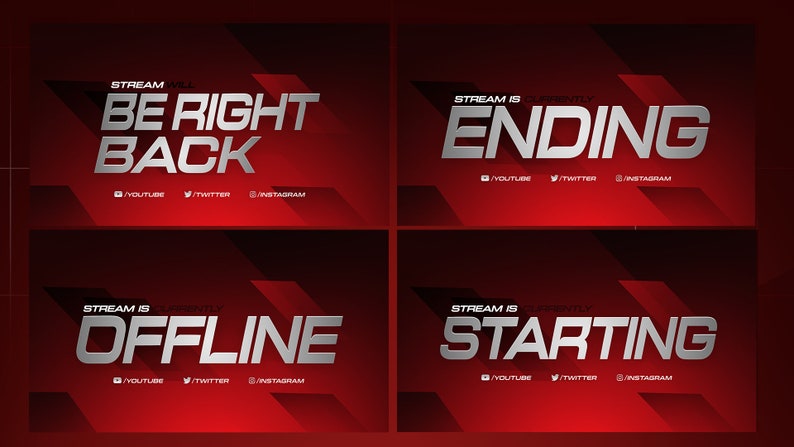 Minimal Full Stream Overlay Pack, Complete Stream Overlays Pack ...