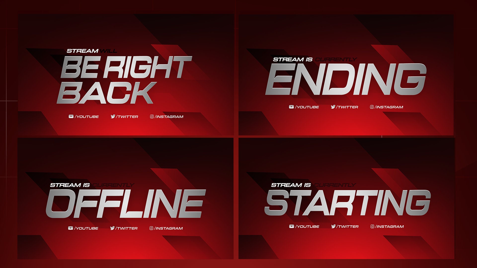 Minimal Full Stream Overlay Pack, Complete Stream Overlays Pack ...