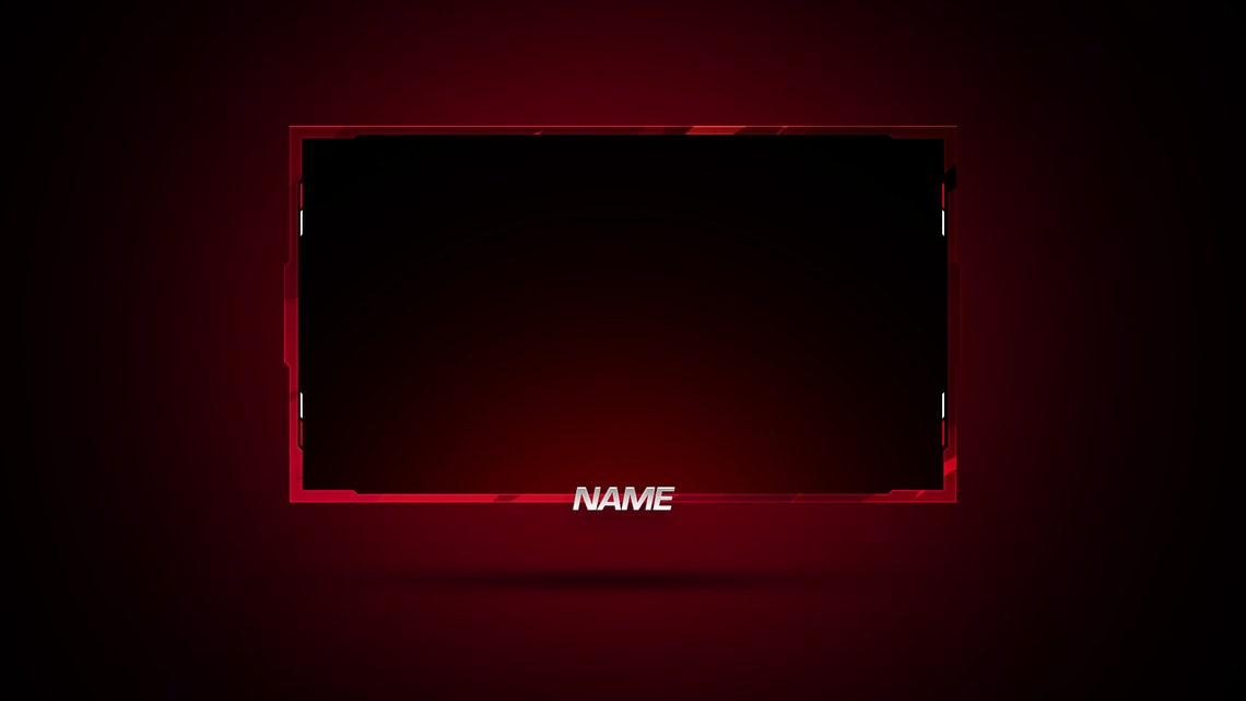 Animated Red Webcam Overlay: Clean Stream Overlay Template - Etsy