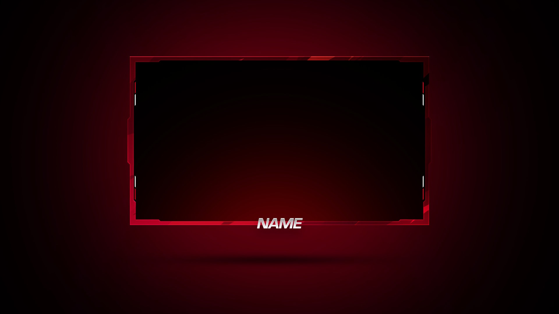 Clean Webcam Overlay Template // Animated Red Webcam Overlay for Streamers // Twitch Overlay ...