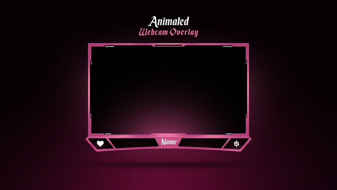 Pink Webcam Overlay for Streamers || Animated Animated Webcam Overlay ...