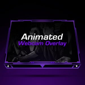 Animated Purple Webcam Overlay: Minimalist Stream Template - Etsy