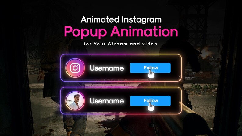 Animated Neon Instagram Popup Animation for Youtube, Twitch, Kick Streamers // Social Media ...