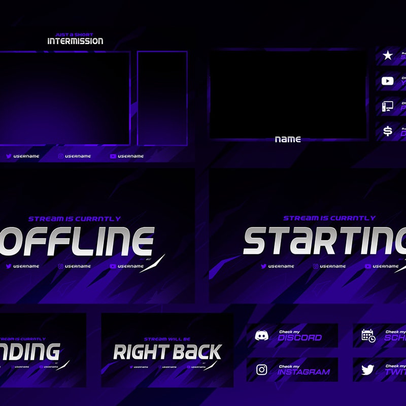 Stream Overlay Package - Etsy