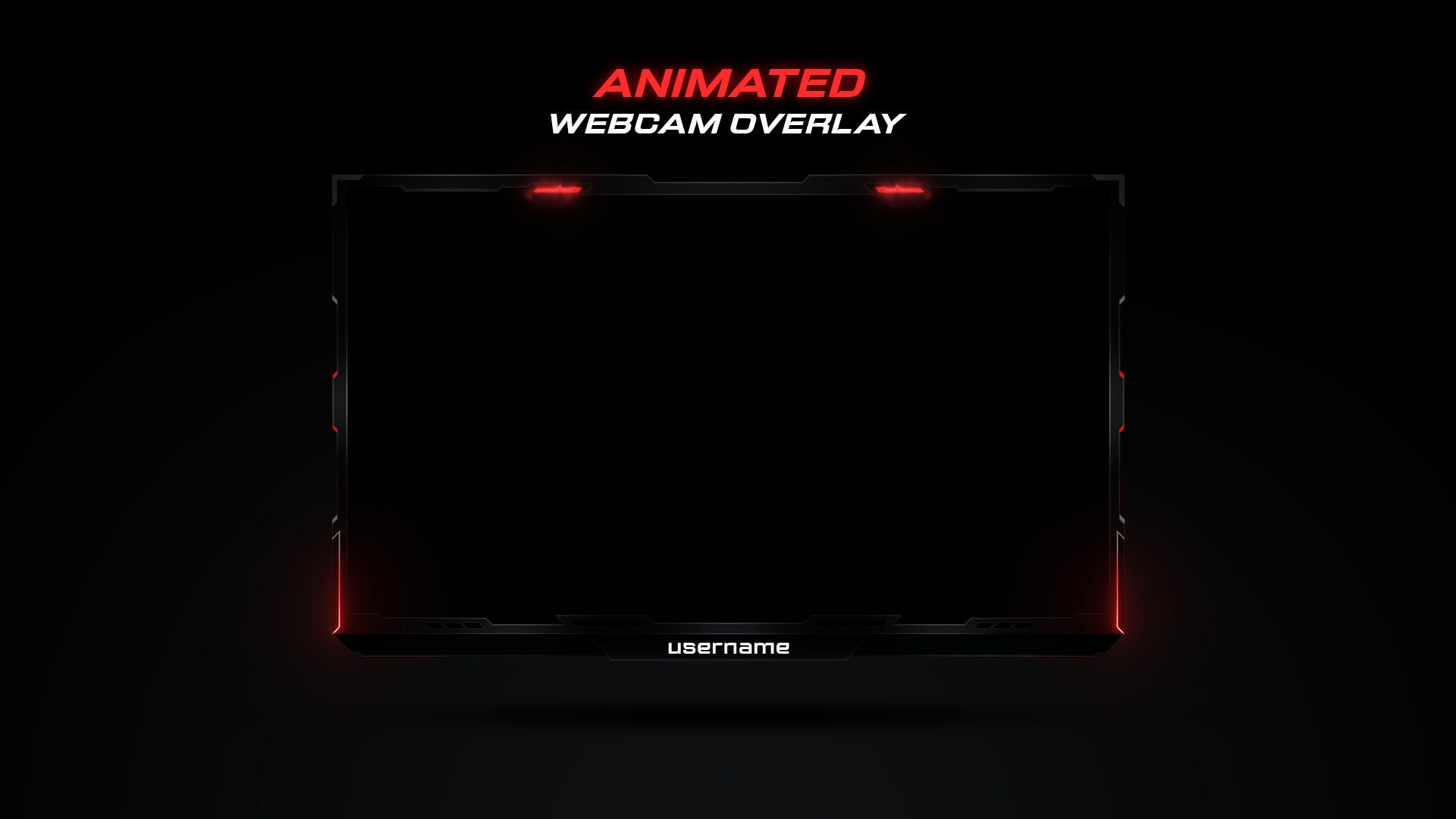 Modern Animated Webcam Overlay // Animated Black and Red Webcam Overlay ...