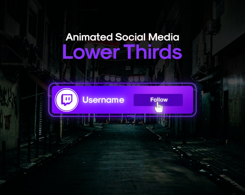 Neon Social Media Popup for Youtube, Twitch, Kick Streams and Videos ...