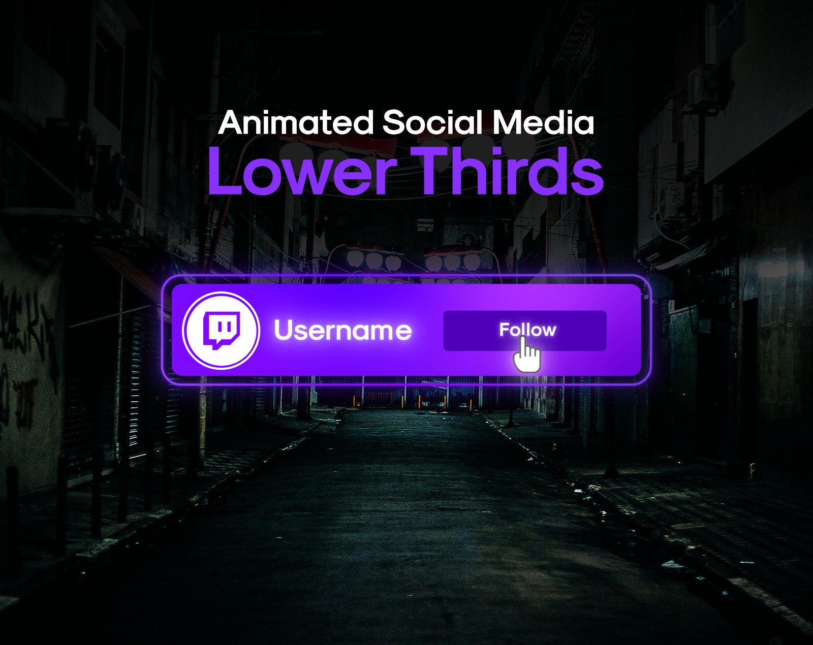 Neon Social Media Popup for Youtube, Twitch, Kick Streams and Videos Socials Widget Custom ...
