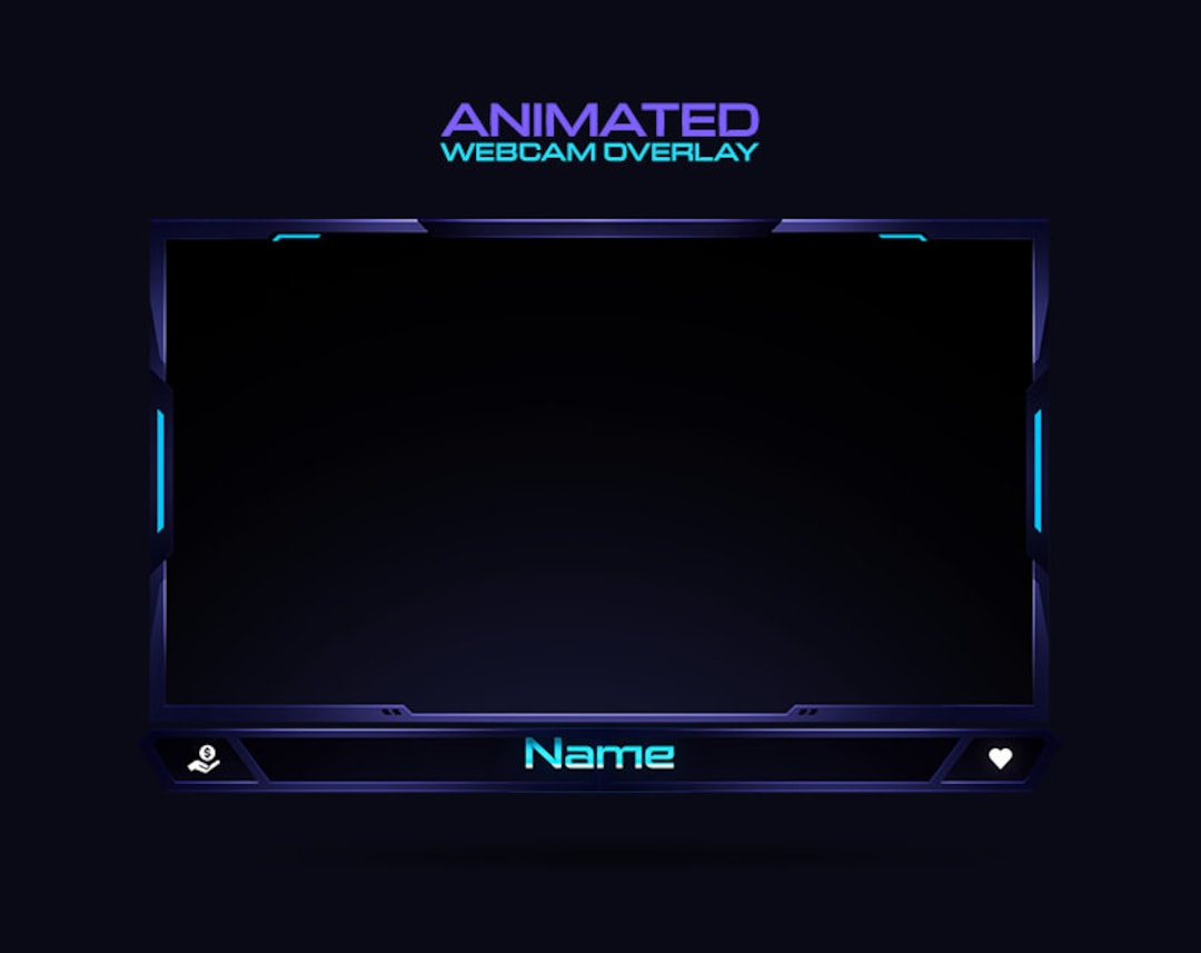 Animated Webcam Overlay Template//purple Twitch Webcam Overlay// Stream ...