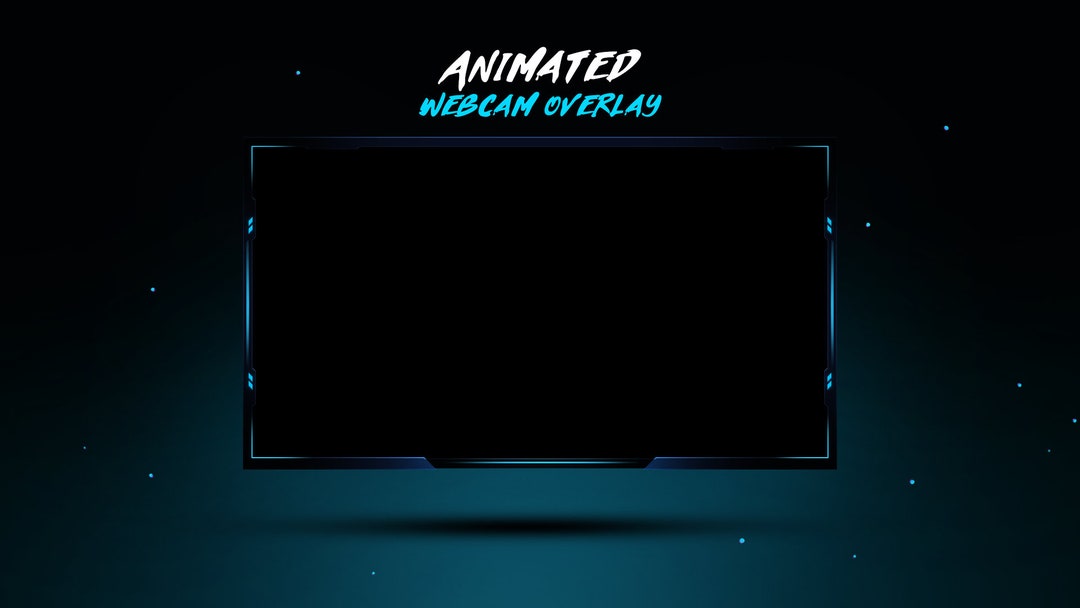 Minimal Animated Webcam Overlay // Dark Blue Animated Webcam Overlay ...