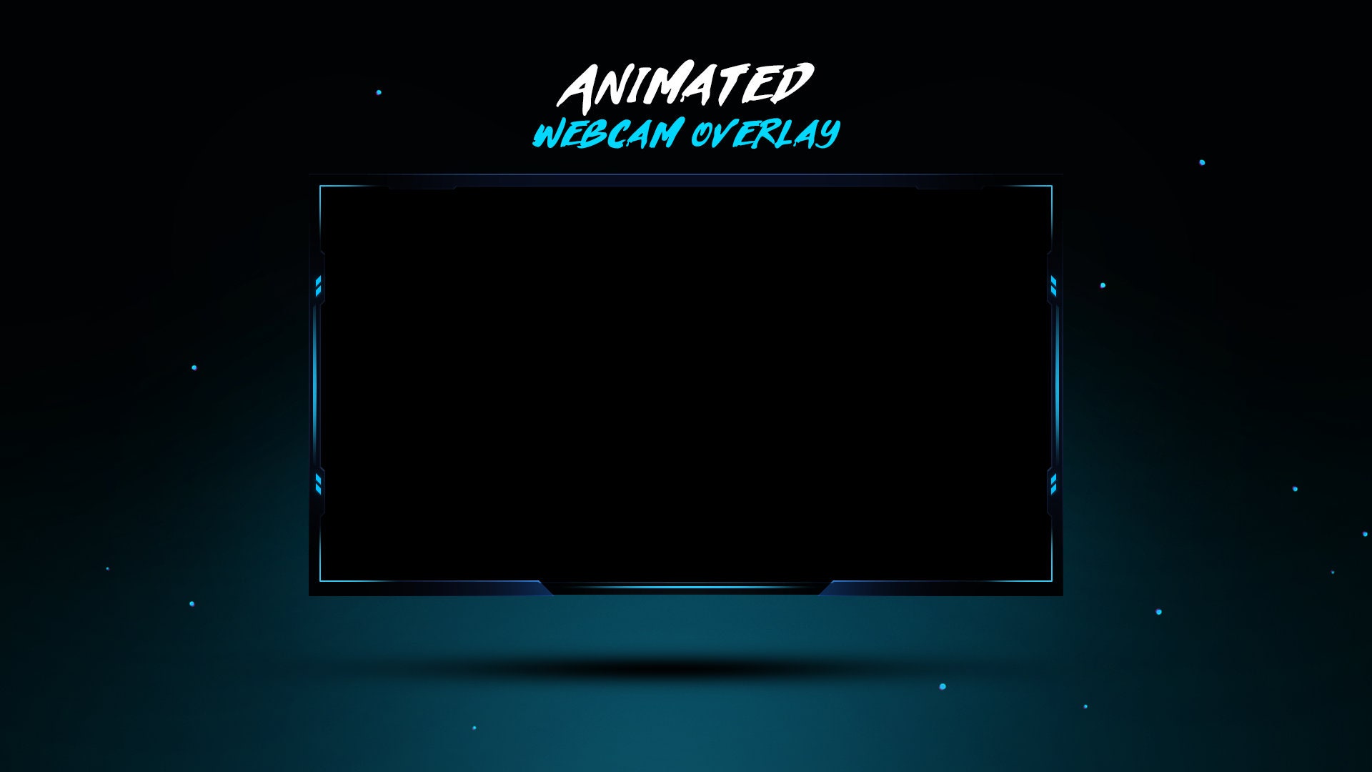 Minimal Animated Webcam Overlay // Dark Blue Animated Webcam Overlay ...
