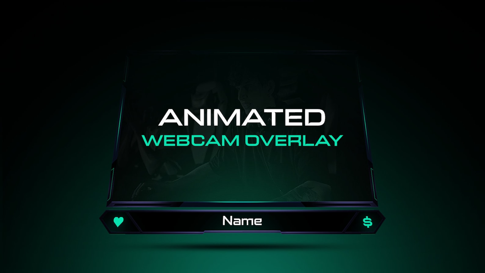 Clean Animated Webcam Overlay // Animated Green Webcam Overlay Template ...