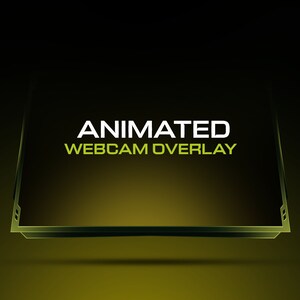 Animated Green Webcam Overlay: Minimal Stream Overlay Template - Etsy