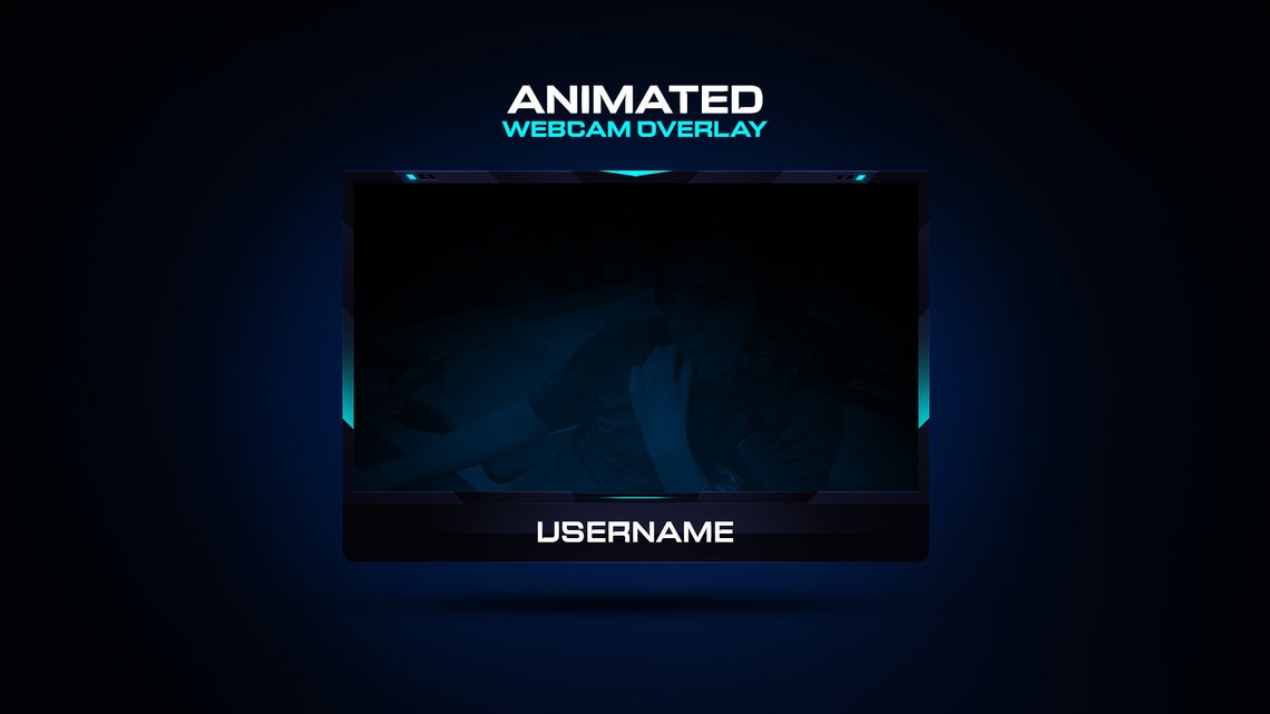 Minimalistic Webcam Overlay // Animated Blue Webcam Overlay Template ...