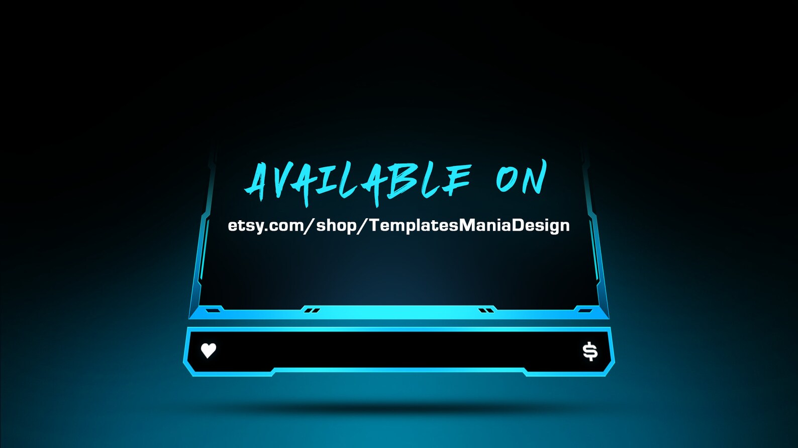 Animated Light Blue Webcam Overlay // Minimal Webcam Overlay Template ...