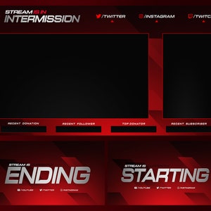 Minimal Full Stream Overlay Pack, Complete Stream Overlays Pack ...