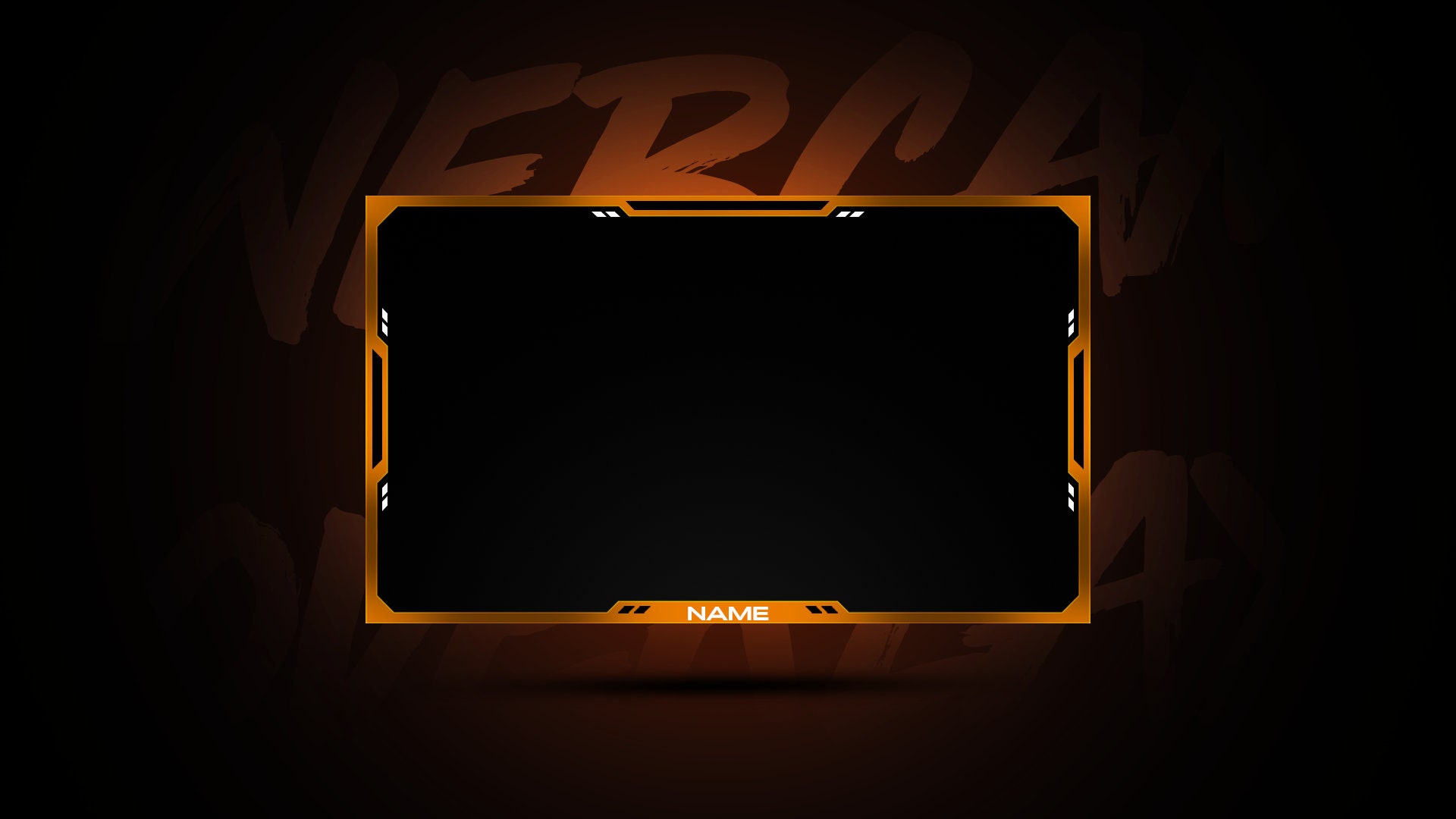 Clean Animated Webcam Overlay // Orange Animated Webcam Overlay ...
