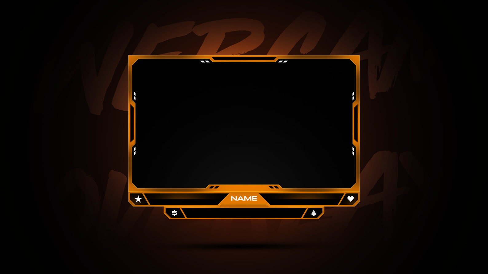 Clean Animated Webcam Overlay // Orange Animated Webcam Overlay ...
